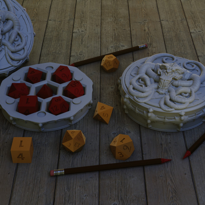 3D Printable Demon Dice Holder by Crosslances