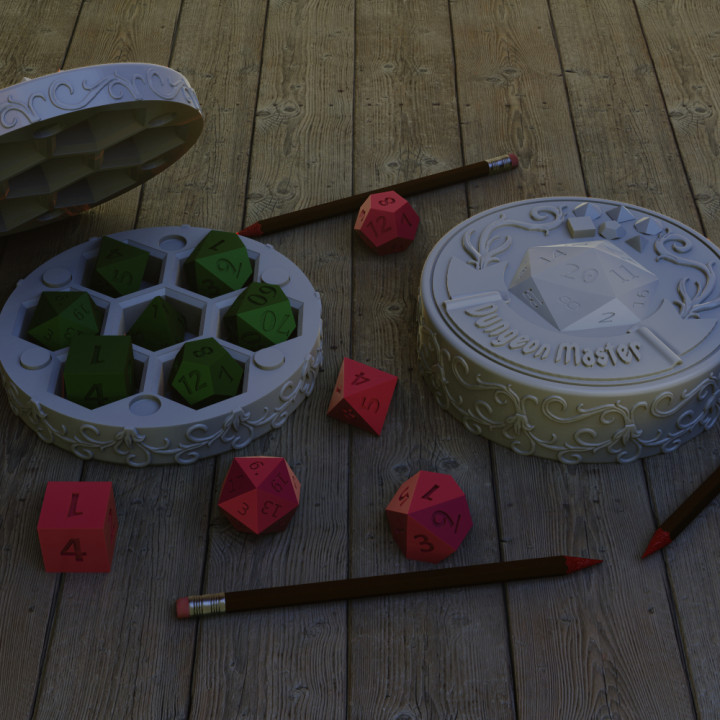 3D Printable Dungeon Master Dice Holder by Crosslances