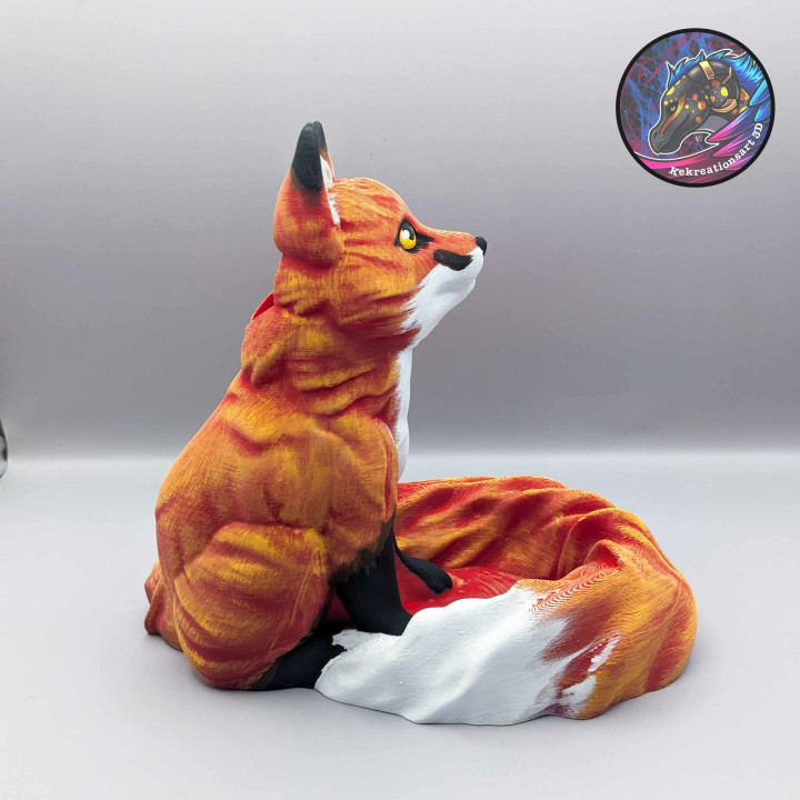 3D Printable Fox Dice Tower, Mini Dice Tower by Kirsten M