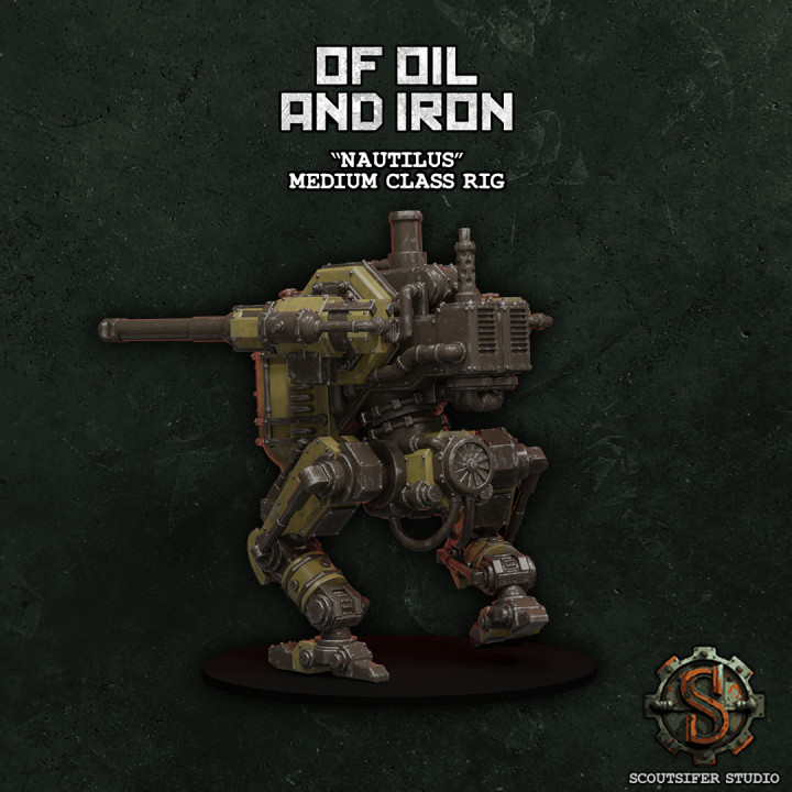 3D Printable "Nautilus" Medium Rig | Dieselpunk Mech by Scoutsifer Studio