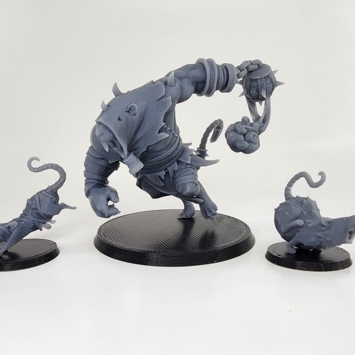 3D Printable Plague Rat Ogre by Manuel Boria
