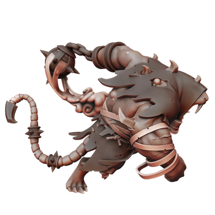 3D Printable Plague Rat Ogre by Manuel Boria