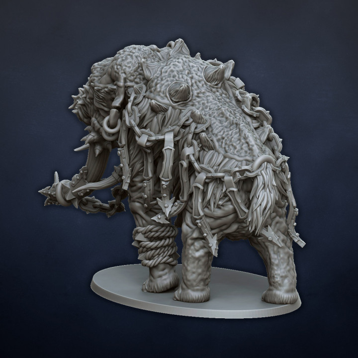 3D Printable Mammoth by Dragon's Lake Miniaturas