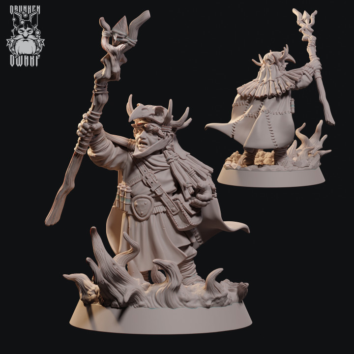 3D Printable Halfling druid by DrunkenDwarf