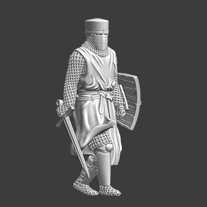 3D Printable Medieval crusader knight walking by Northern Crusades ...