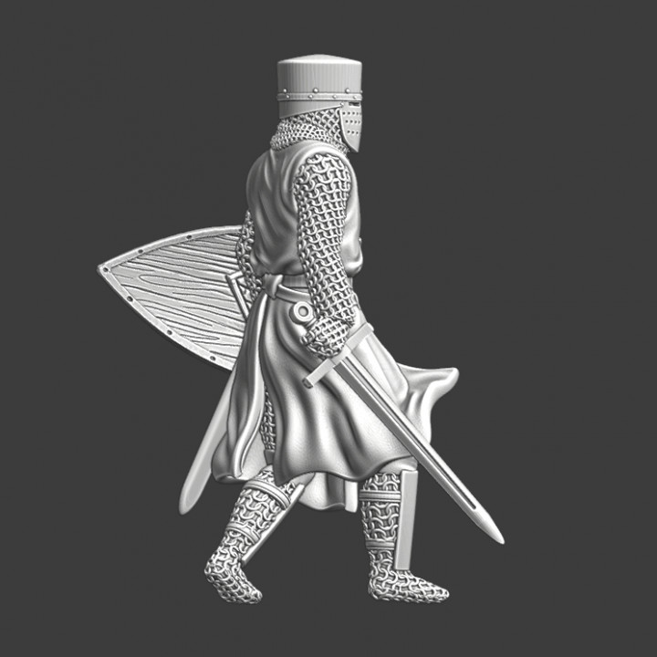 3D Printable Medieval crusader knight walking by Northern Crusades ...