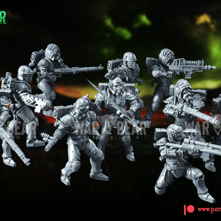 3D Printable Plague Mechanical Vanguard by BattleCat Miniatures