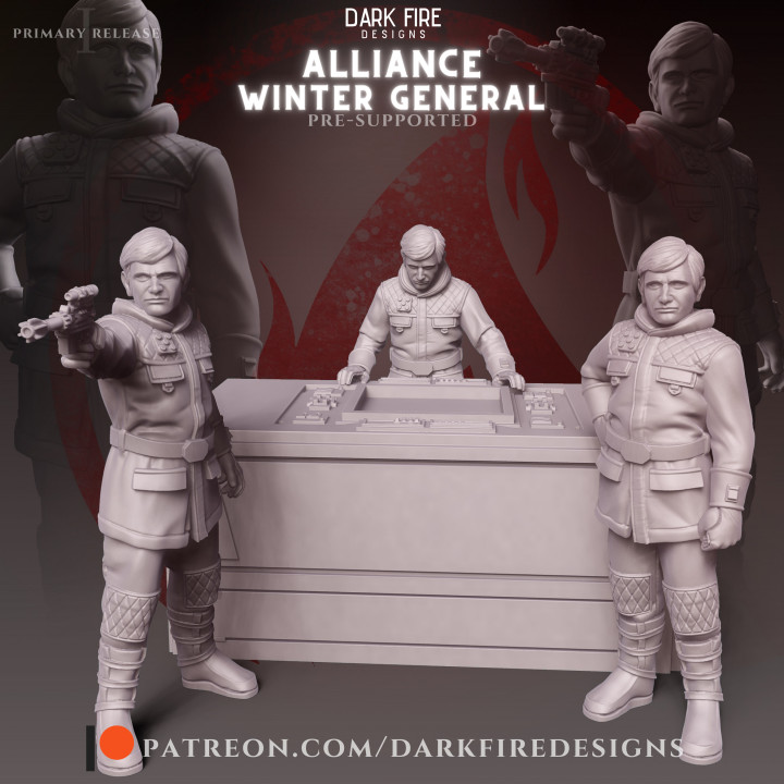 3D Printable Alliance Winter General by Dark Fire Designs