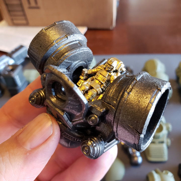 3D Printable Project Kyphos-28mm Direct Fire Battle Mecha by John Bear Ross