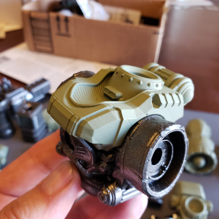 3D Printable Project Kyphos-28mm Direct Fire Battle Mecha by John Bear Ross