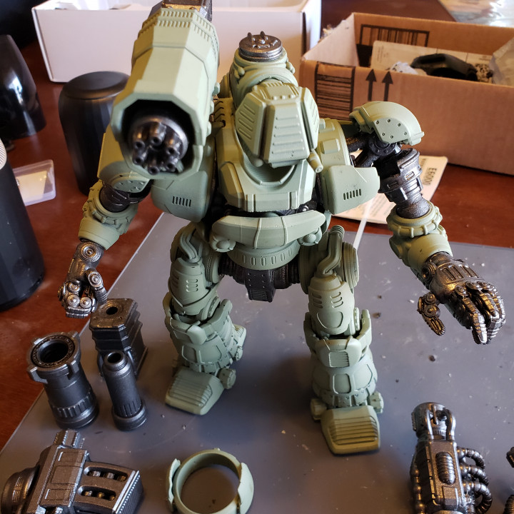 3D Printable Project Kyphos-28mm Direct Fire Battle Mecha by John Bear Ross
