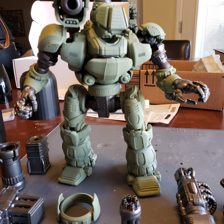 3D Printable Project Kyphos-28mm Direct Fire Battle Mecha by John Bear Ross