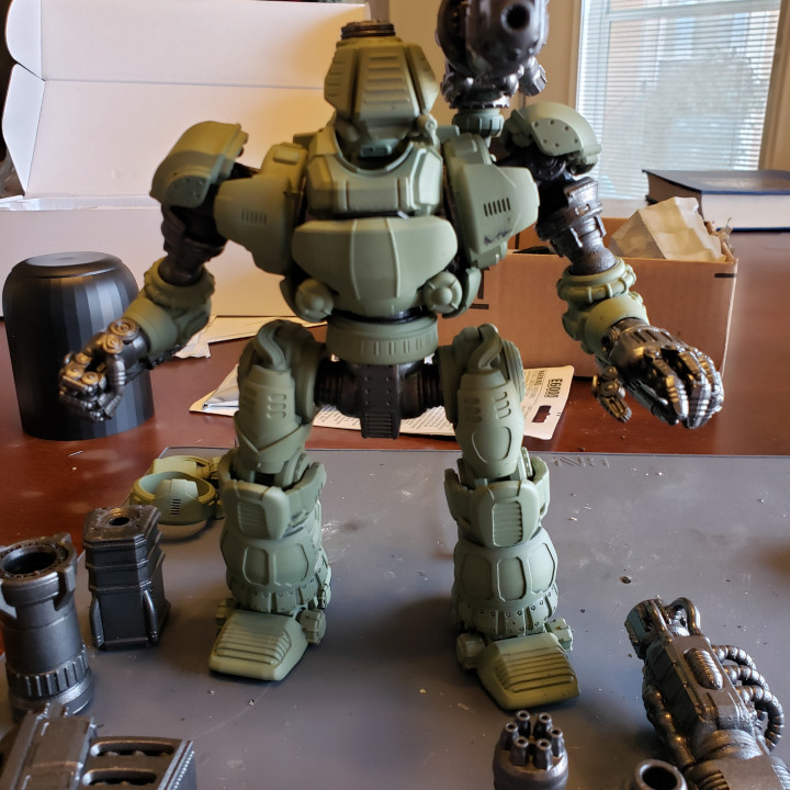 3D Printable Project Kyphos-28mm Direct Fire Battle Mecha by John Bear Ross