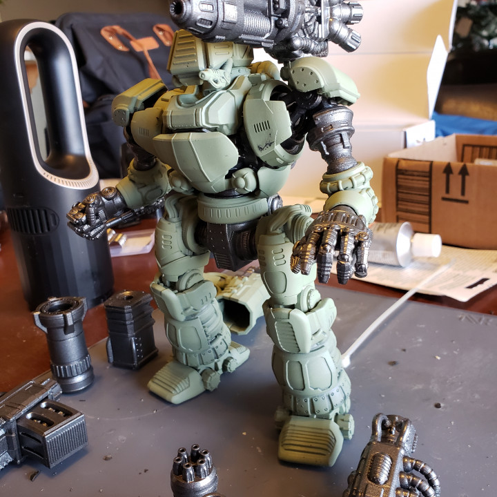 3D Printable Project Kyphos-28mm Direct Fire Battle Mecha by John Bear Ross