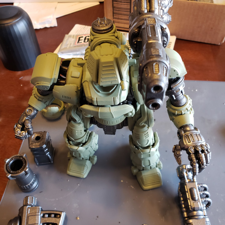 3D Printable Project Kyphos-28mm Direct Fire Battle Mecha by John Bear Ross