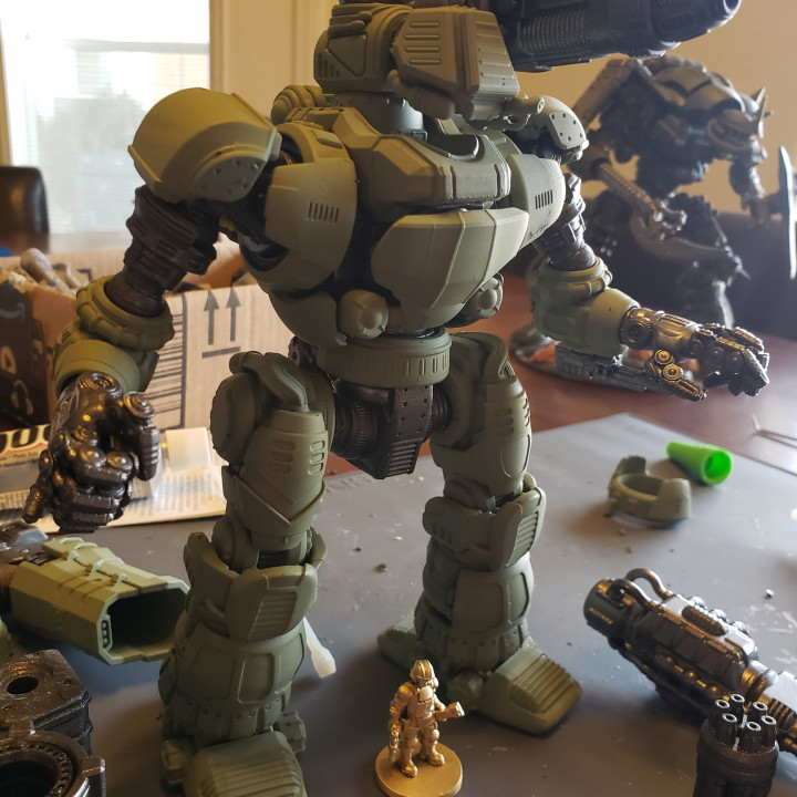 3D Printable Project Kyphos-28mm Direct Fire Battle Mecha by John Bear Ross