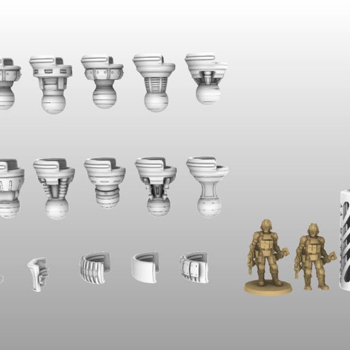 3D Printable Project Kyphos-28mm Direct Fire Battle Mecha by John Bear Ross