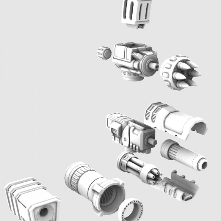 3D Printable Project Kyphos-28mm Direct Fire Battle Mecha by John Bear Ross