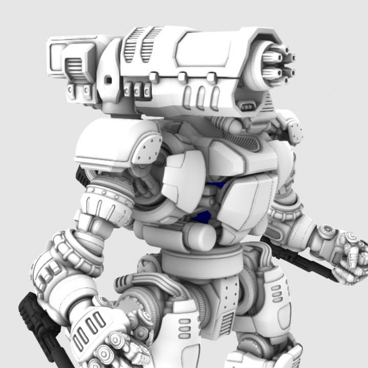 3D Printable Project Kyphos-28mm Direct Fire Battle Mecha by John Bear Ross