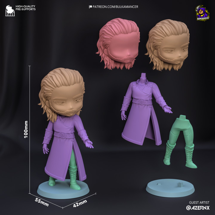 3D Printable Adventure Party (Complete Chibi Set) | 100mm by ...