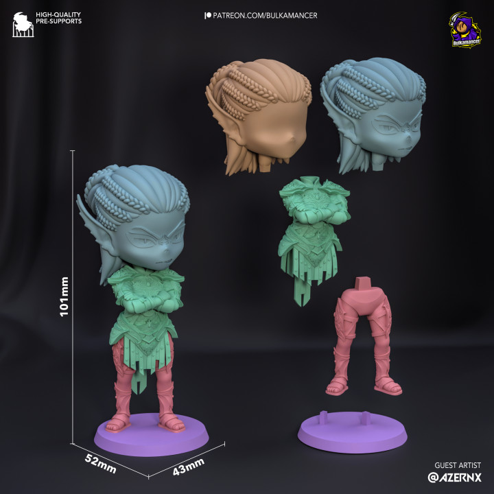 3D Printable Adventure Party (Complete Chibi Set) | 100mm by ...