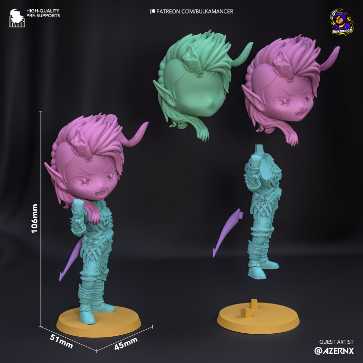 3D Printable Adventure Party (Complete Chibi Set) | 100mm by ...