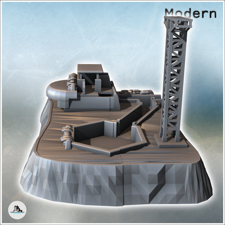3D Printable Military communication station with firing emplacement and ...