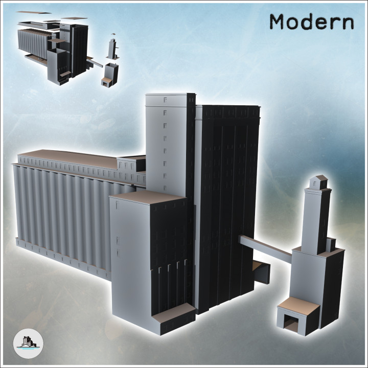 3D Printable Grain Elevator Tour warehouse (Stalingrad, Russia ...