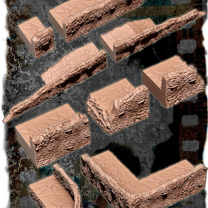 3D Printable Modular Fortress Walls by Pharaoh's Workshop