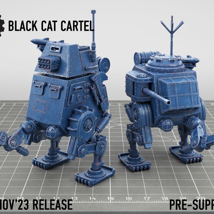 3D Printable NR-23-A/B Infantry Walker (Iron Kaput Series) by Black Cat ...
