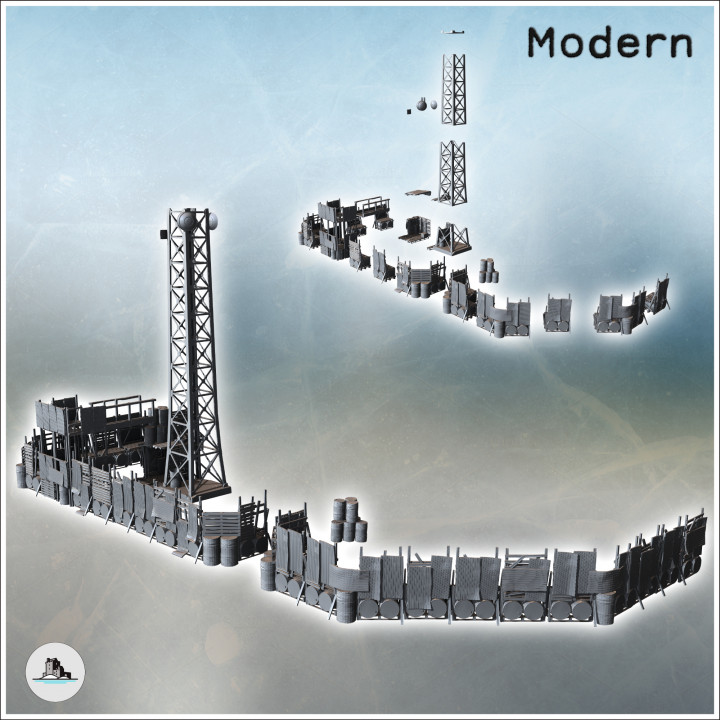 3D Printable Post-apocalyptic modern fortifications with sheet metal ...