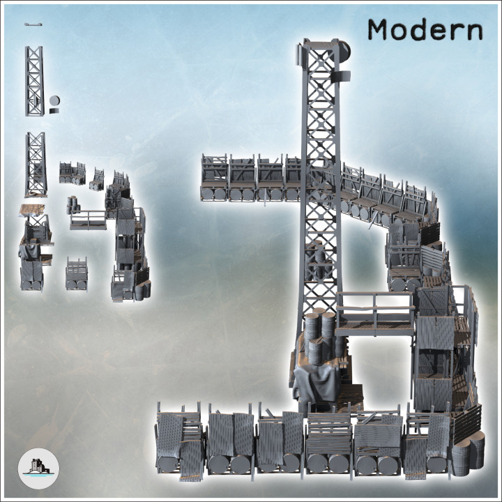 3D Printable Post-apocalyptic modern fortifications with sheet metal ...
