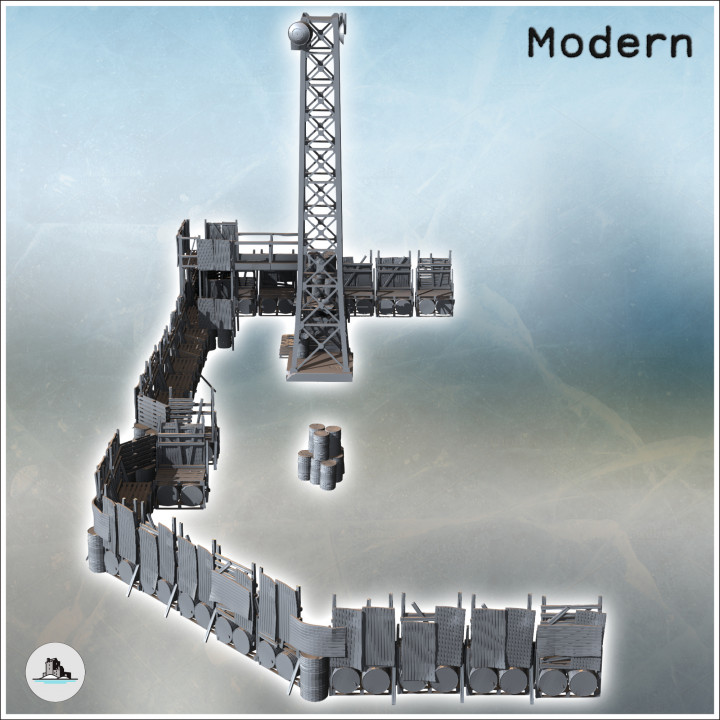3D Printable Post-apocalyptic modern fortifications with sheet metal ...