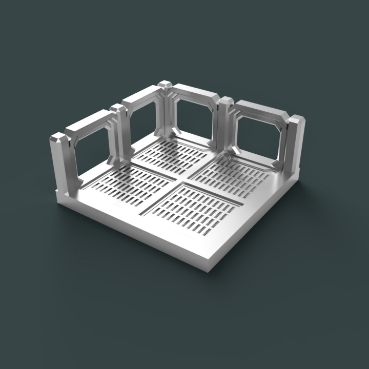 3D Printable Sci Fi Terrain Walkway Set by William Calleja