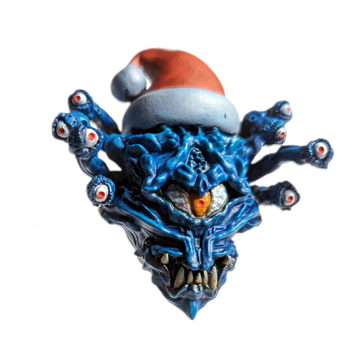 3D Printable Santa Beholder Novelty Fantasy Miniature and Christmas ...