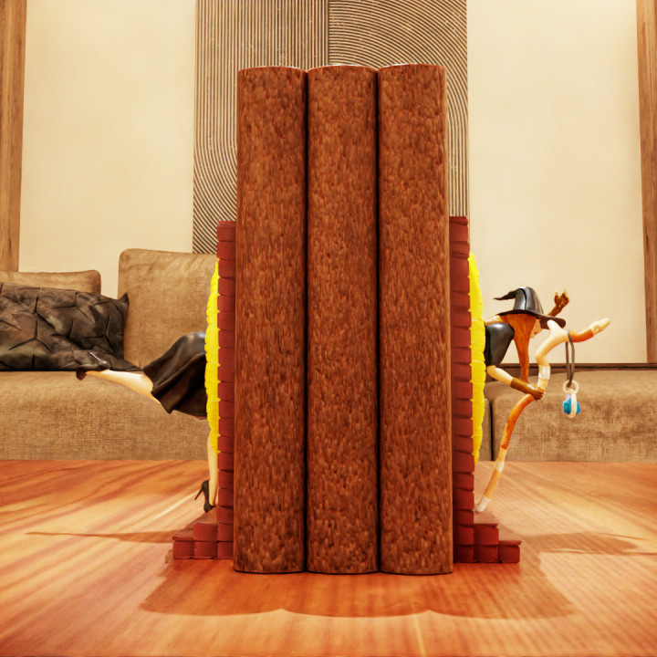 3d Printable Sexy Witch From Magic Portal Bookend Fantasy Room By