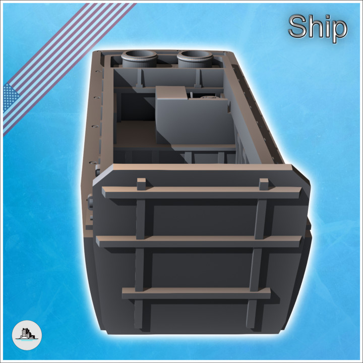 3D Printable LCVP US American landing craft (7) - USA US Army Western ...