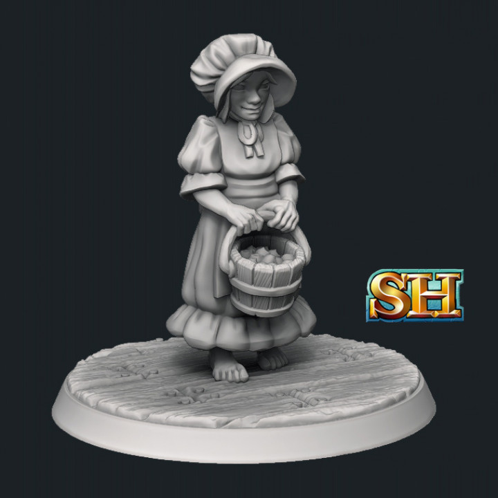 3D Printable Pioneer Frontier Children, boy and girl by Stonehaven ...