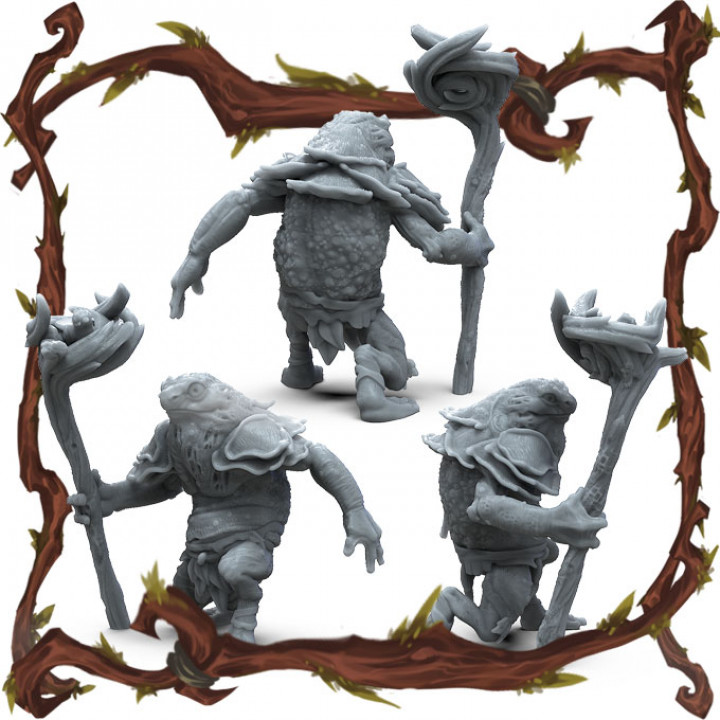 3D Printable Garden Fable: Toad Folk Forest Guardian by RocketPigGames