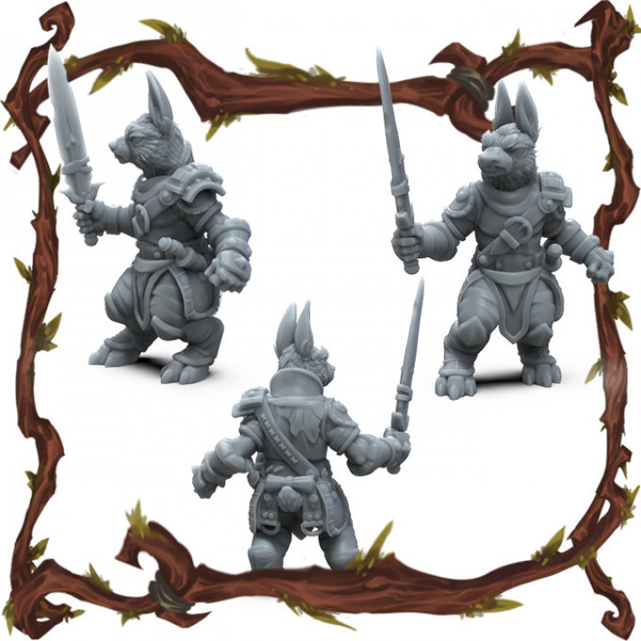 3D Printable Garden Fable: Rabbit Folk Fighter by RocketPigGames