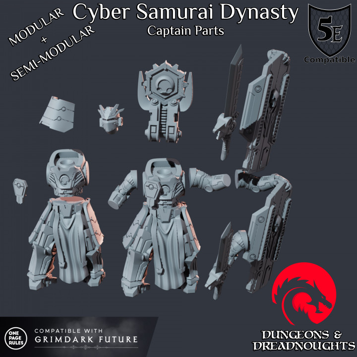 3D Printable Cyber Captain - Cyber Samurai Dynasty by Dungeons and ...