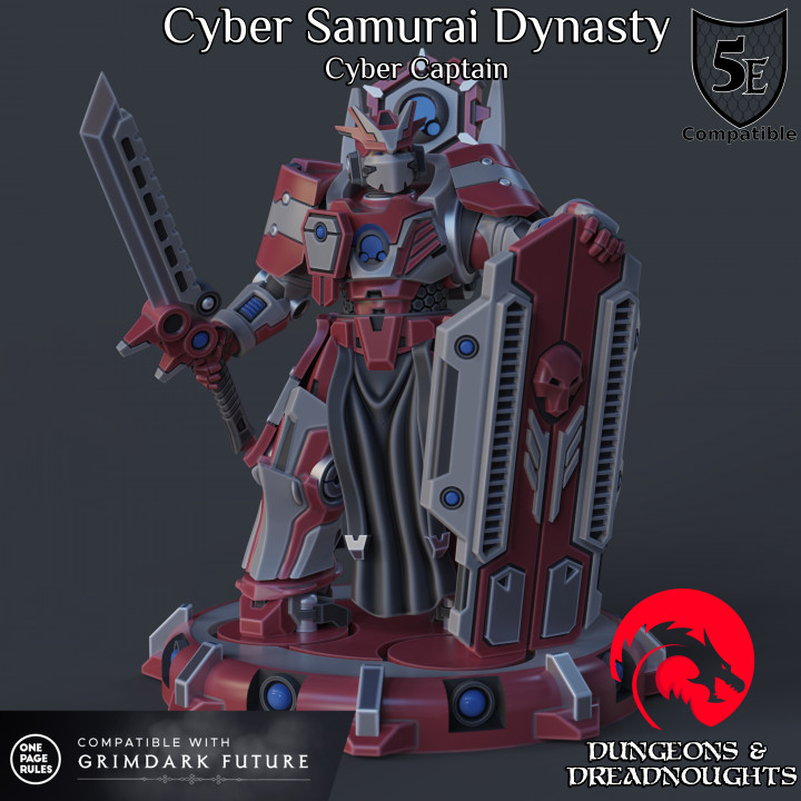 3D Printable Cyber Captain - Cyber Samurai Dynasty by Dungeons and ...