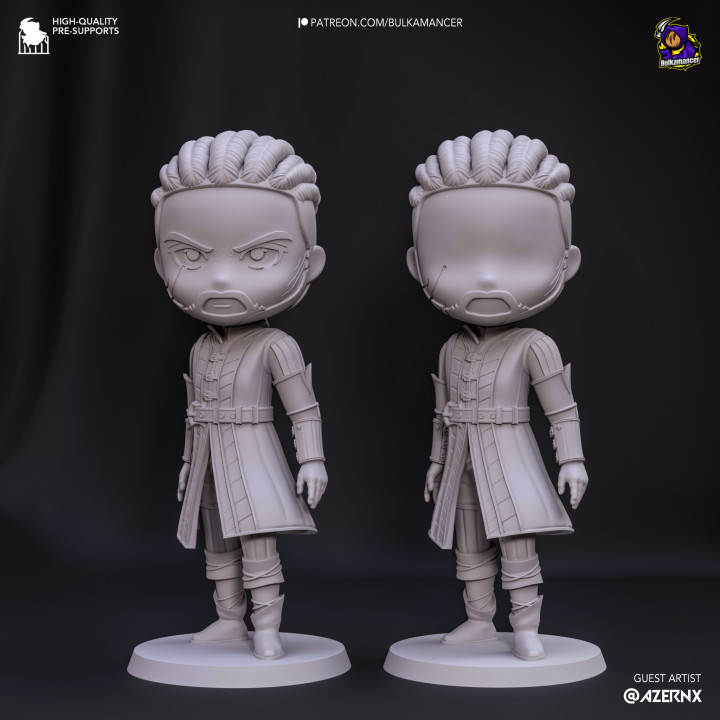 3D Printable Chibi Frontier Warlock |101mm by Bulkamancer Sculpts