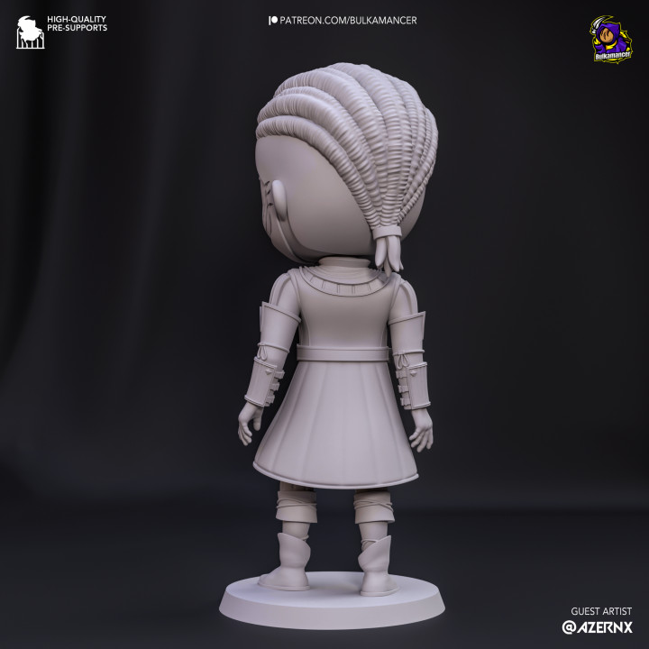 3D Printable Chibi Frontier Warlock |101mm by Bulkamancer Sculpts