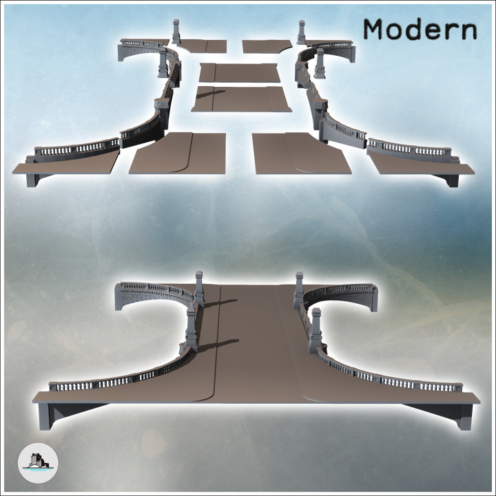 3D Printable Emperor William Bridge (Berlin, Germany) - Modern WW2 WW1 ...