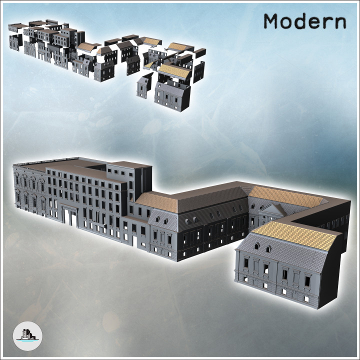 3D Printable Reich Chancellery and surrounding buildings including ...