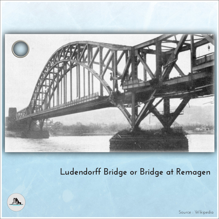 3D Printable Remagen or Ludendorff Bridge (Rhine-Westphalia, Germany) - Modern WW2 WW1 World War ...