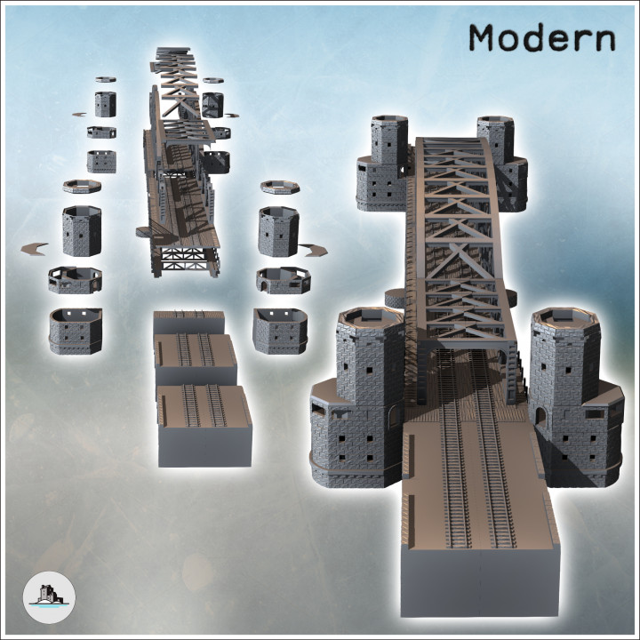 3D Printable Remagen or Ludendorff Bridge (Rhine-Westphalia, Germany ...