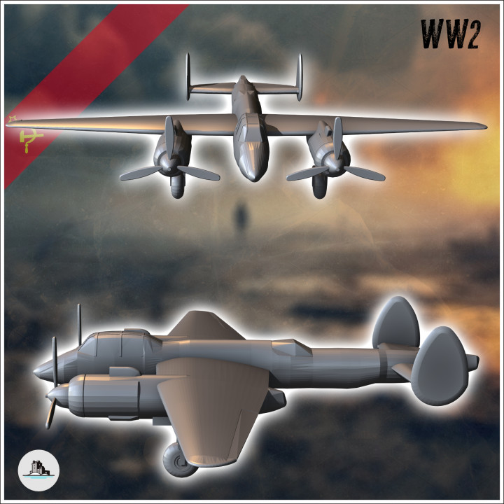 3D Printable Soviet Tupolev Tu-2 Bat ANT-58 bomber aircraft (29 ...