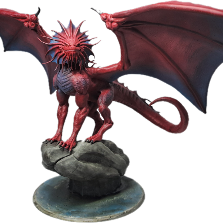 3D Print of Red Dragon Guild Leader / Ruby Legendary Drake / Winged ...